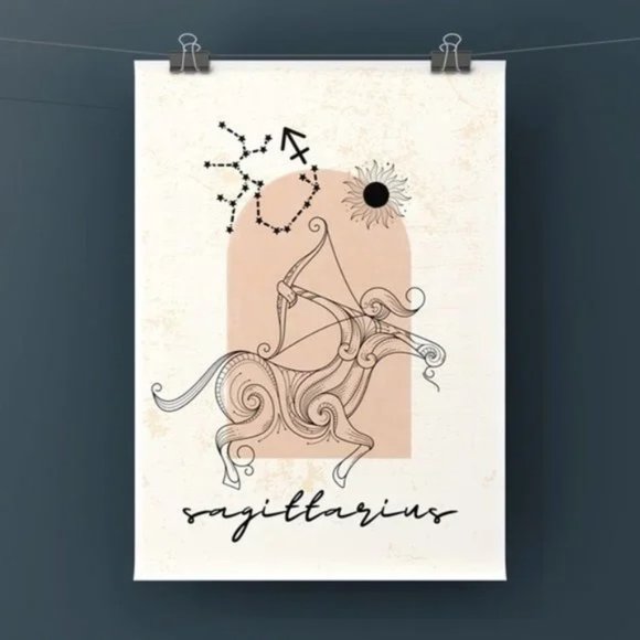 Triad Art & Design | Art | Sagittarius Zodiac Constellation Boho Art ...